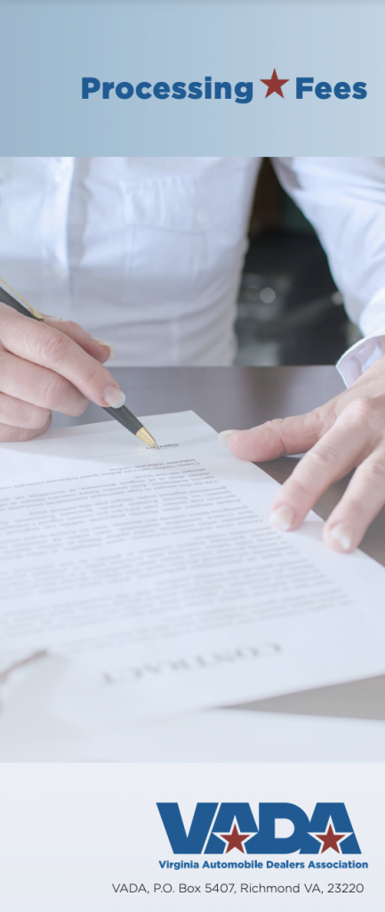 Processing Fees - Virginia Automobile Dealers Association